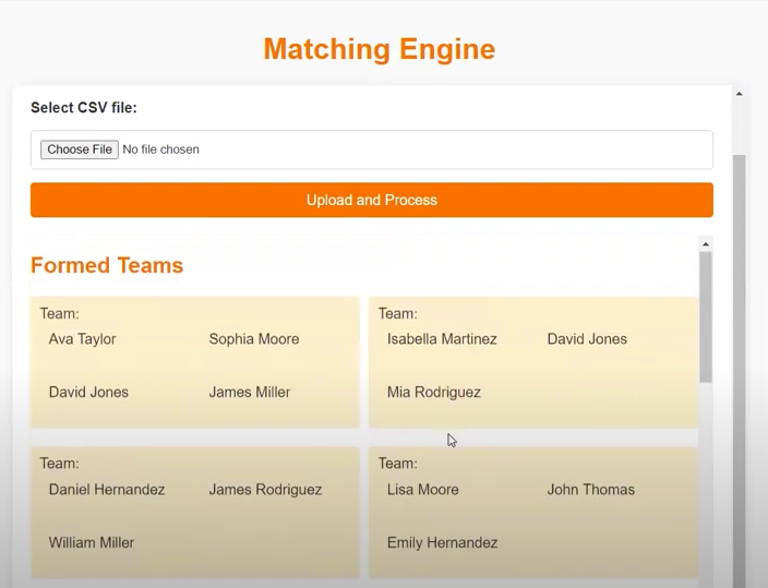 Matching Engine | Personal Website
